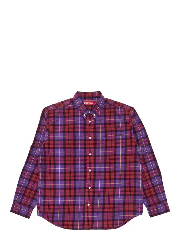 Supreme Plaid Flannel Shirt - Purple