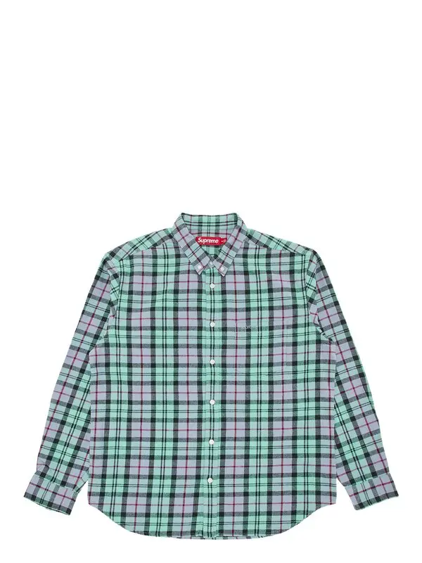 Supreme Plaid Flannel Shirt - Blue