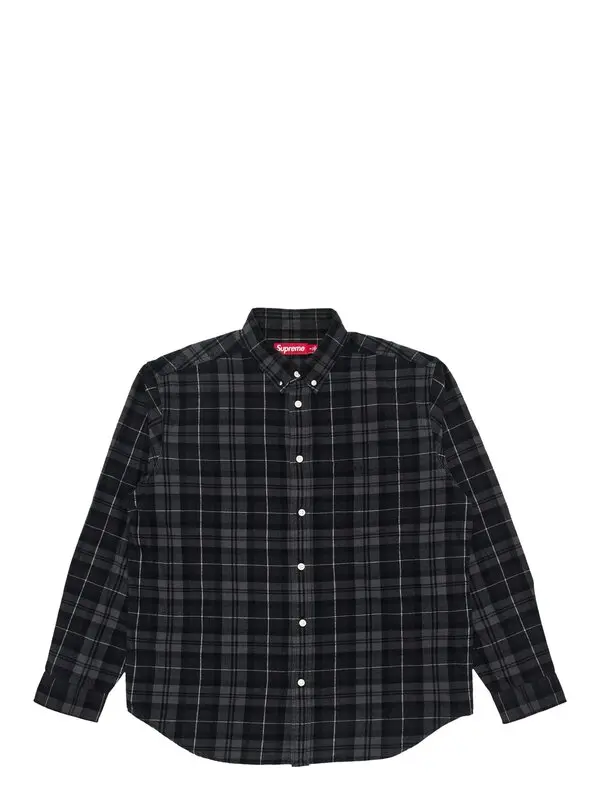 Supreme Plaid Flannel Shirt - Black