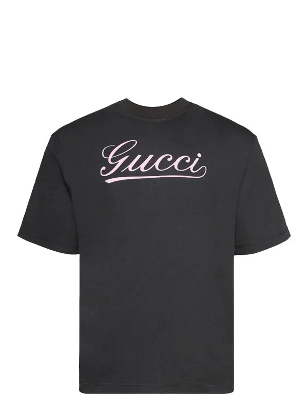 Gucci Script Logo T-shirt - Black