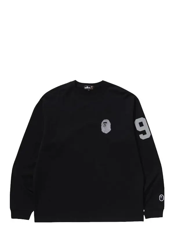 A BATHING APE Print I Long Sleeve Tee Shirt - Black