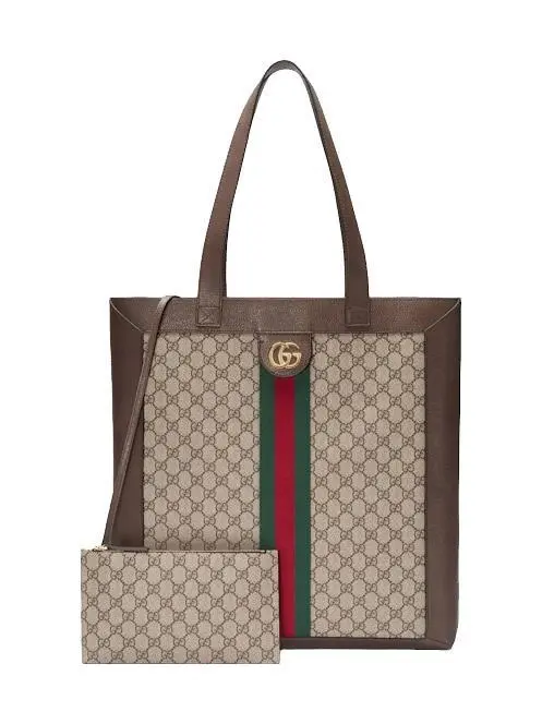 Gucci Ophidia Soft Gg Supreme Large Tote - Beige/ebony