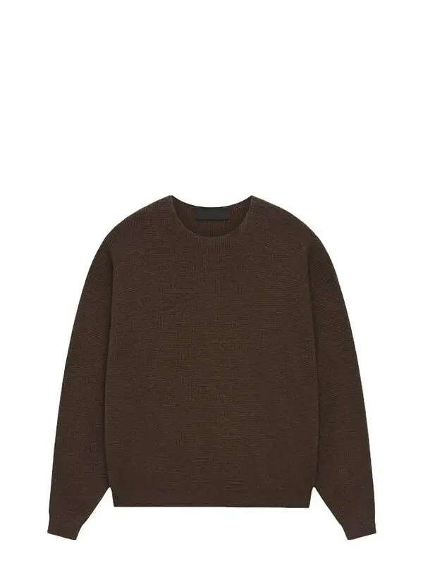 Fear Of God Essentials Waffle Crewneck Sweater - Brown