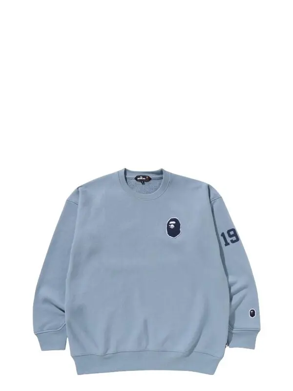 BAPE Crewneck Pullover Sweatshirt - Sax