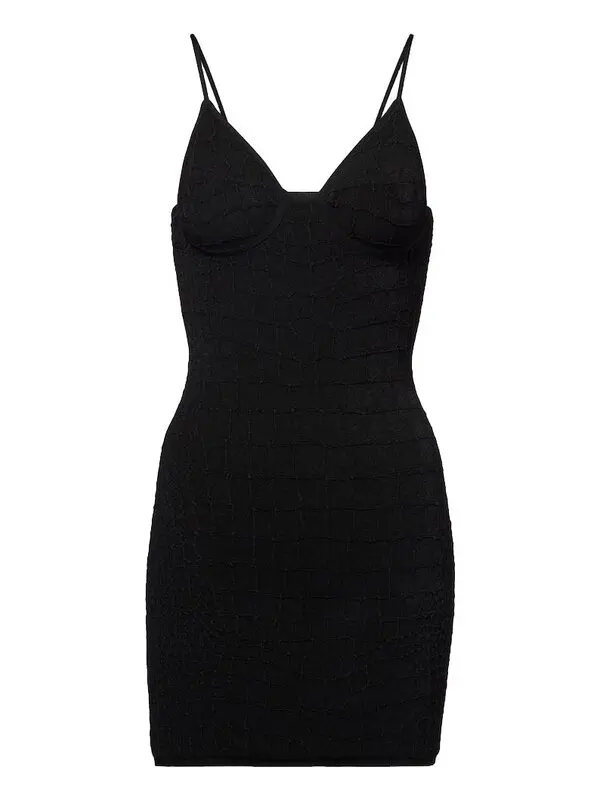 Jacquemus Scala Knitted Minidress - Black