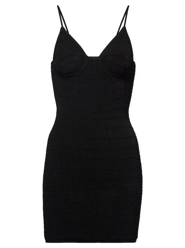 Jacquemus Scala Knitted Minidress - Black