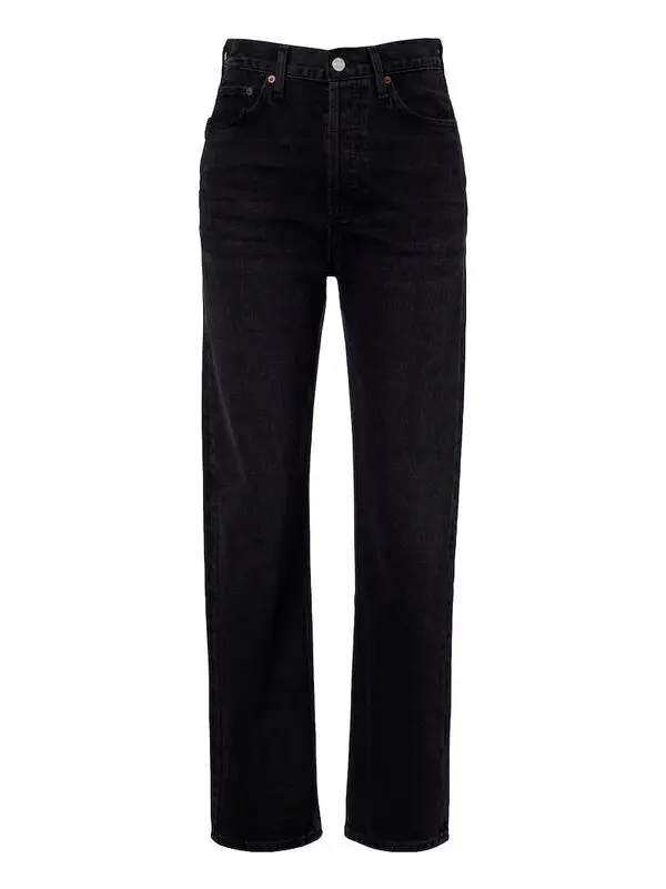 AGOLDE 90's Mid-rise Straight Leg Jeans - Black
