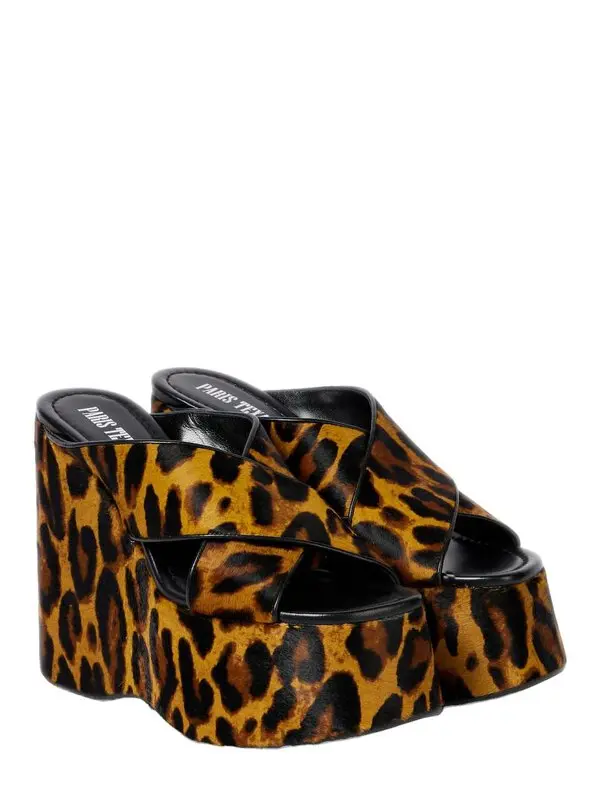 Paris Texas Mara 135 Leopard-print Platform Sandals - Multicoloured