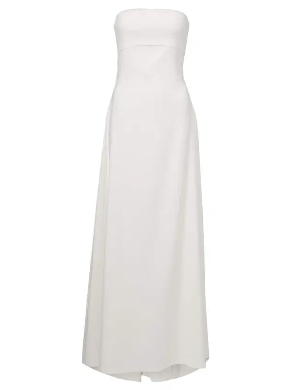 Jacquemus Draped Bustier Gown - White