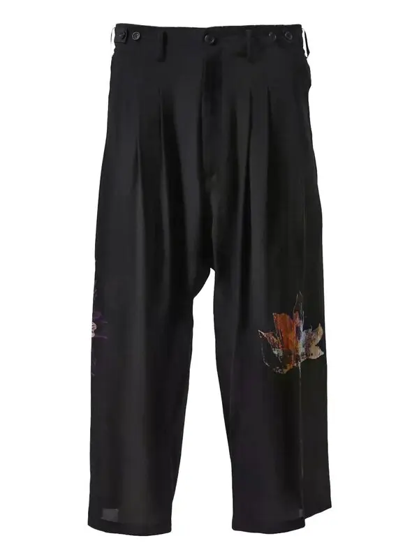Yohji Yamamoto Wide Leg Trousers - Black