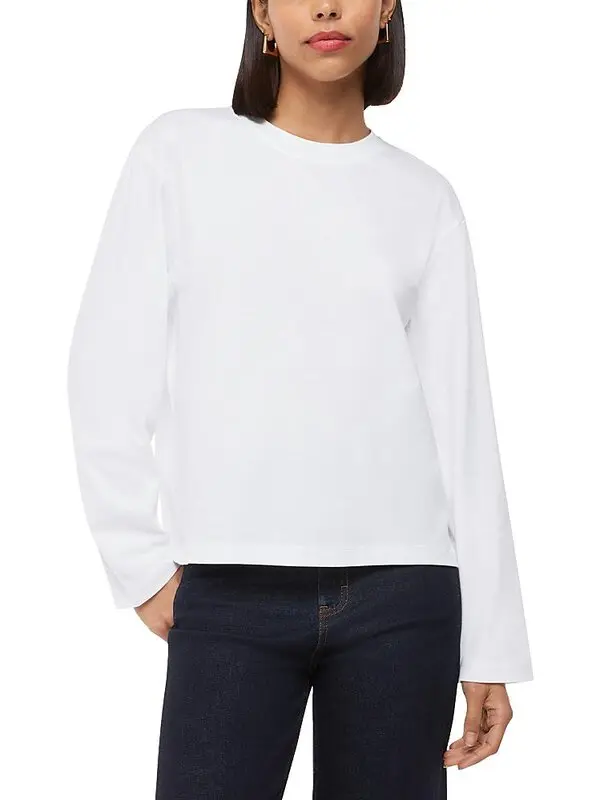 Whistles Relaxed Long Sleeve Tee - White