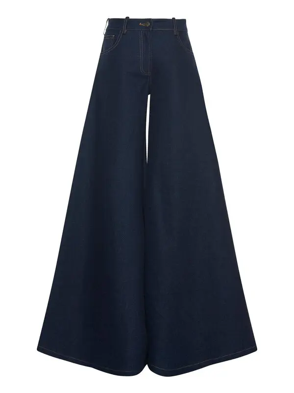 A.W.A.K.E. Mode Rigid High-rise Wide-leg Jeans - Dark Wash