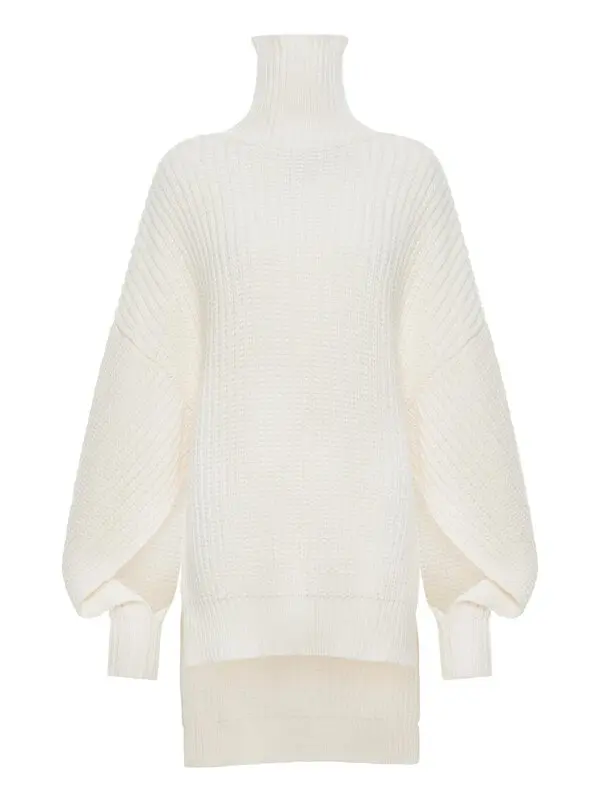 A.W.A.K.E. Mode Draped Wool Sweater - Off-white