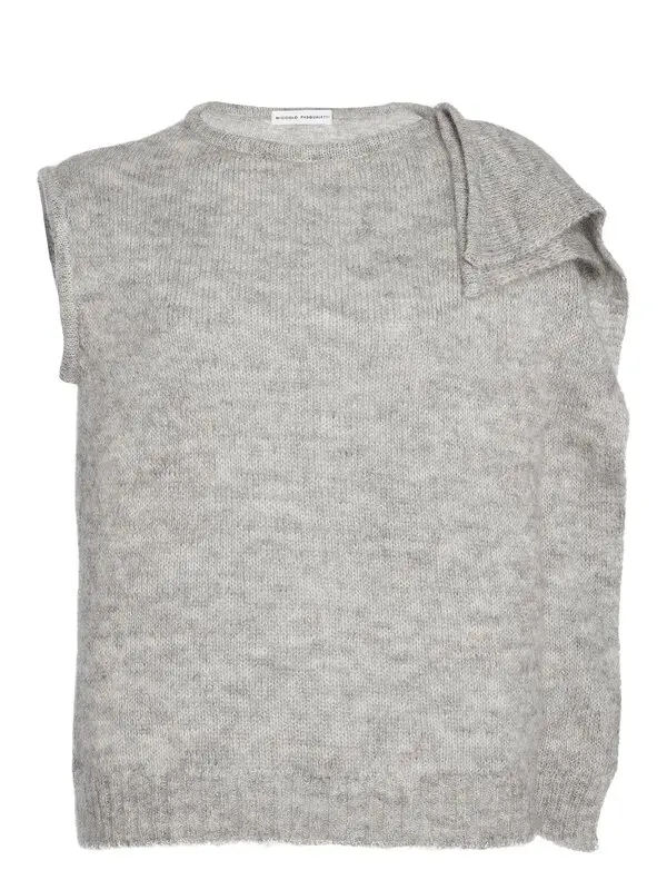 NICCOLO PASQUALETTI Nota Mohair Vest - Light Grey