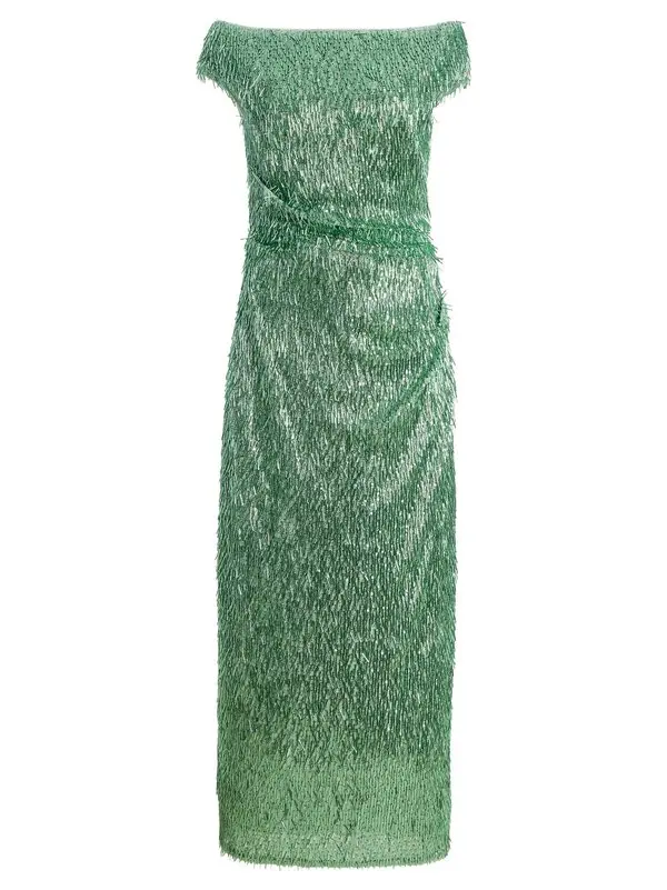 Erdem Sequin-embroidered Midi Dress - Green