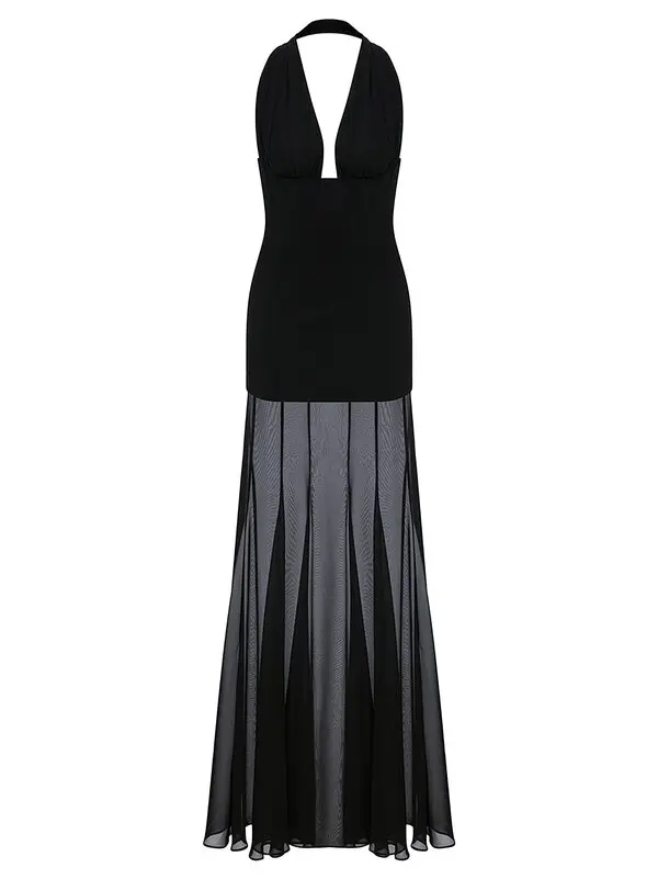Ila Mel Maxi Halter Dress - Black