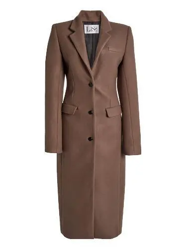 LUDOVIC DE SAINT SERNIN Fitted Wool Coat - Khaki