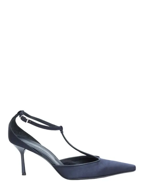 Christopher Esber T-bar Satin Pumps - Navy