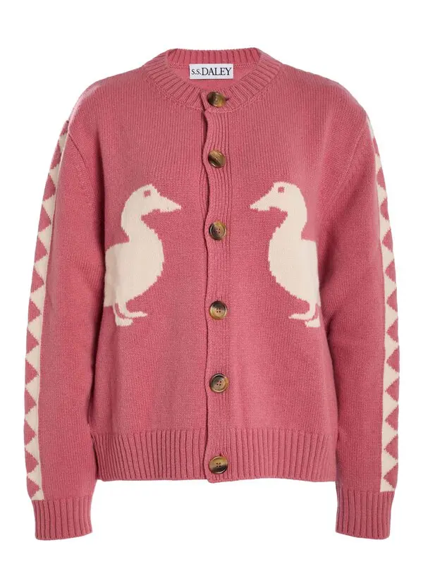 S.S.DALEY Jasper Wool Cardigan - Pink