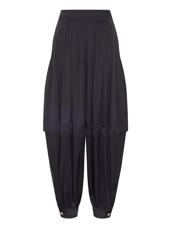 Zimmermann Hypnotic Silk Harem Pant - Black