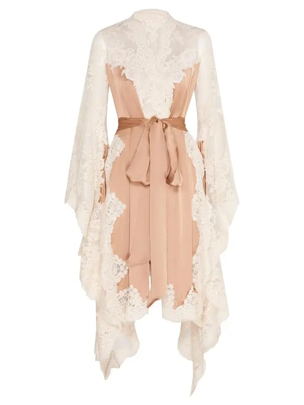Zimmermann Hypnotic Satin Wrap Dress - Nude