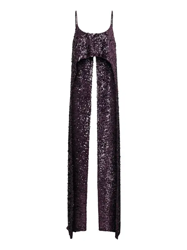 Rabanne Sequin-embellished Top - Purple