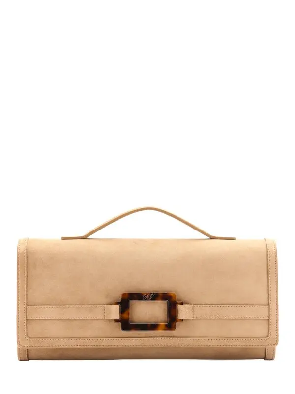 ROGER VIVIER Belle Vivier Clutch - Brown