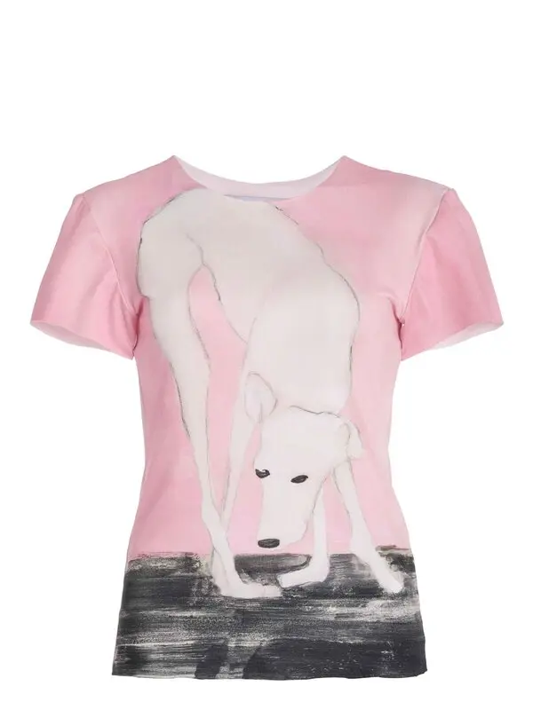 S.S.DALEY Lurcher Cotton-blend Tee - Light Pink