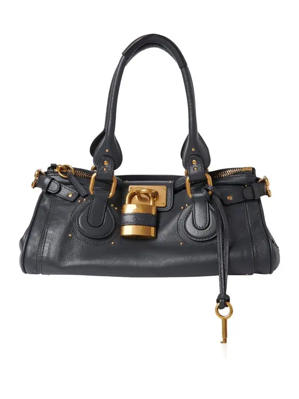 Chloé Paddington Leather Shoulder Bag - Blue