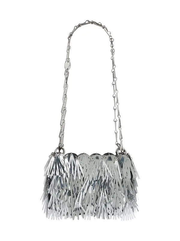 Rabanne 1969 Tasseled-paillette Shoulder Bag - Silver