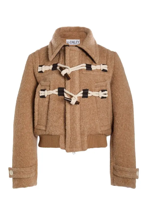 S.S.DALEY Duffle Cashmere-blend Jacket - Neutral
