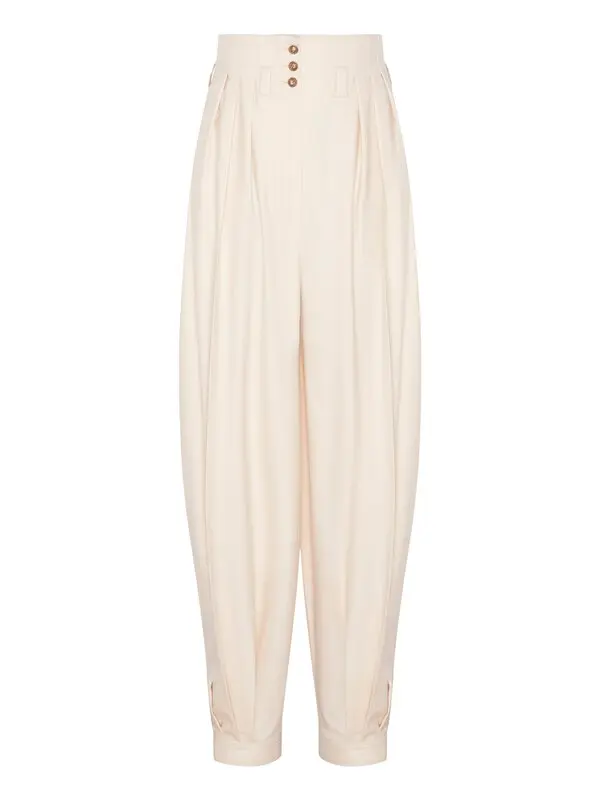 Zimmermann Hypnotic Wool Harem Pants - Ivory