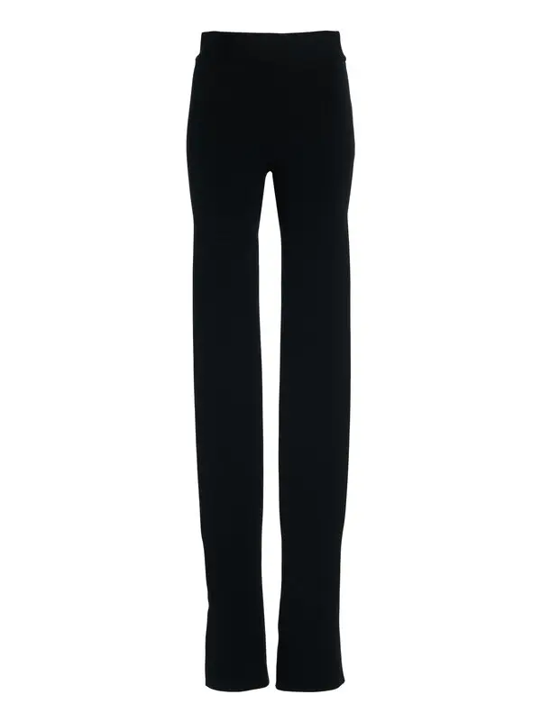 COURREGES Double Hem Interlock Pants - Black