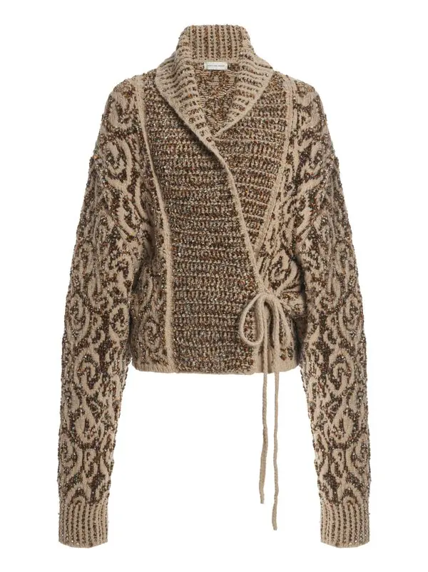 Dries Van Noten Tekla Patterned Cardigan - Tan