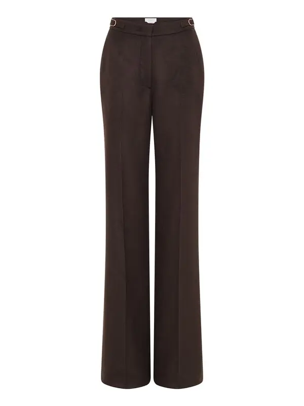 Gabriela Hearst Flared Silk Pants - Brown