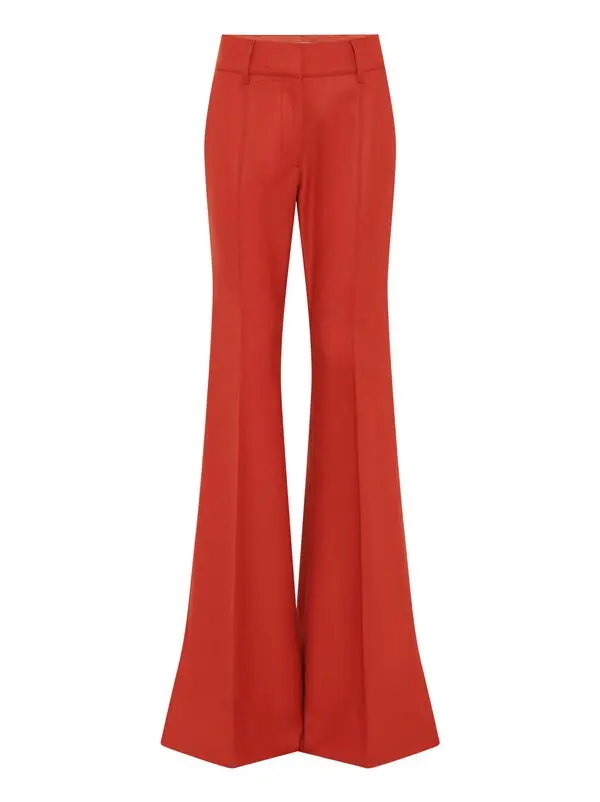 Gabriela Hearst Rhein Flared Wool-cashmere Pants - Orange