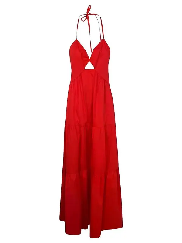 TWINSET Cut-out Maxi Dress - Red