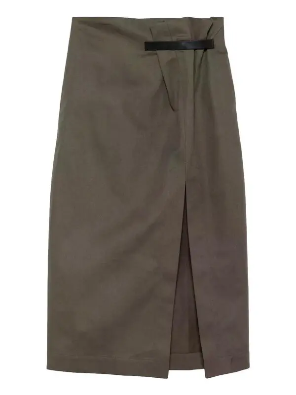 JW Anderson Twill-weave Midi Skirt - Green