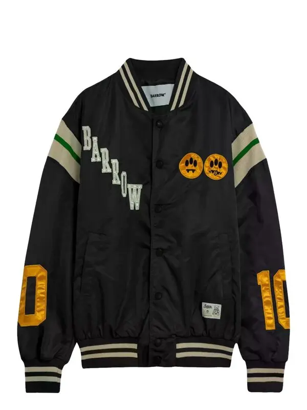 BARROW Logo-print Bomber Jacket - Black