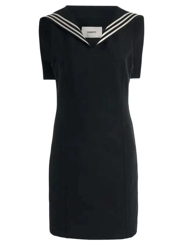 Coperni Uniform Twill Mini Dress - Black