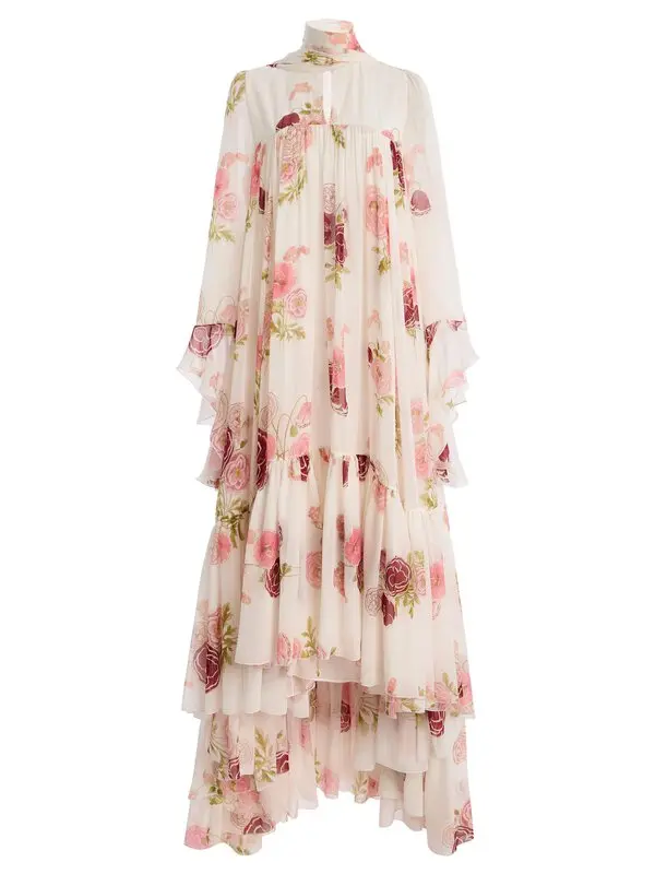 Giambattista Valli Floral Georgette Maxi Dress - Multi