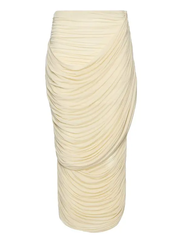 Magda Butrym Draped Maxi Skirt - Ivory