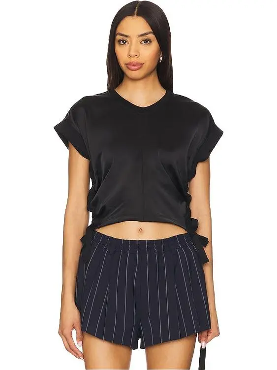 ALLSAINTS Mira Satin Tee - Black
