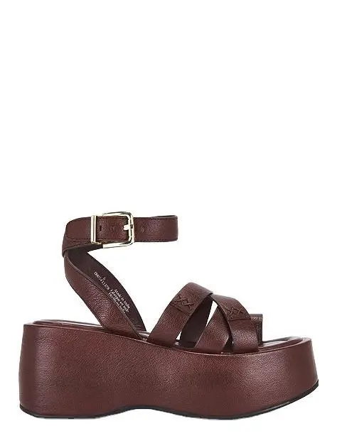 Free People Hazel Strappy Flatform Sandal - Brown
