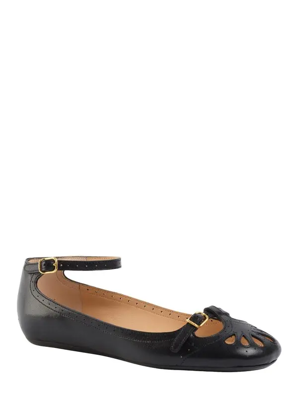 Chloé Misty Leather Ballet Flats - Black