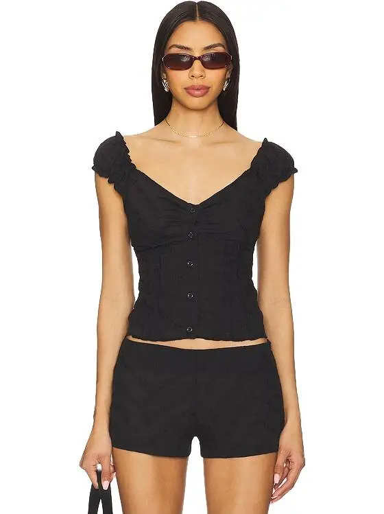 BELLA VENICE The Stephanie Top - Black