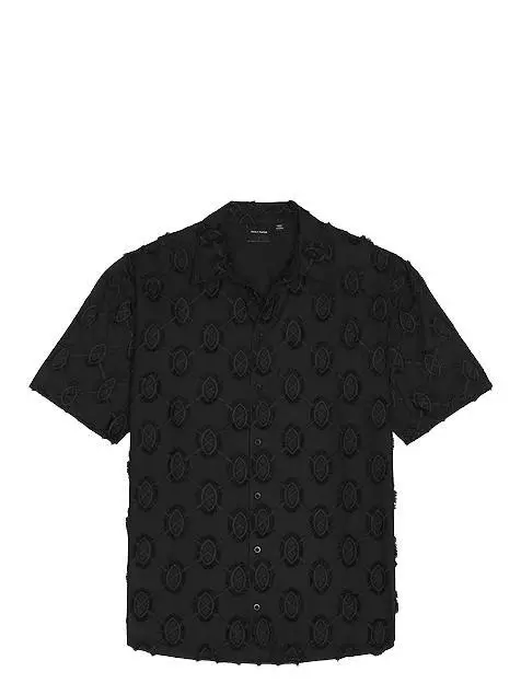 DAILY PAPER Trophy Shield Shirt In . Also - Black