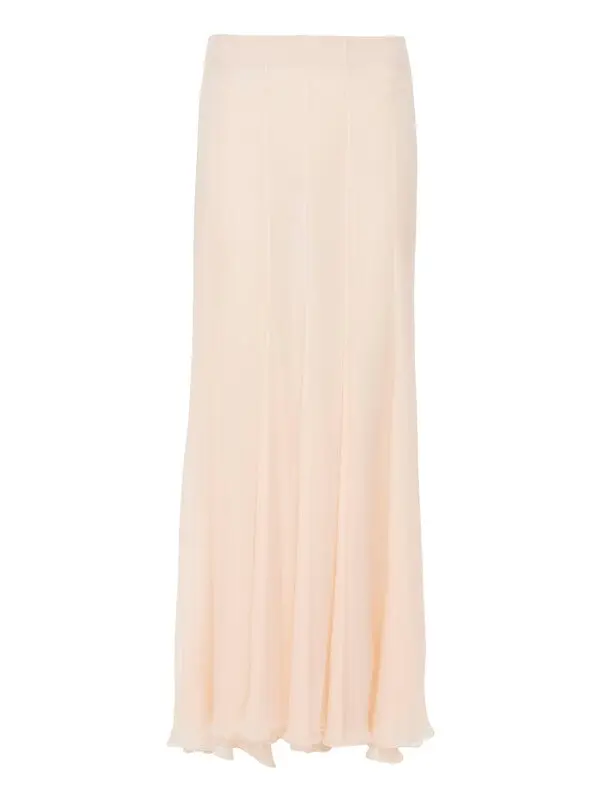 Chloé Organic Silk Mousseline Maxi Skirt - Pink
