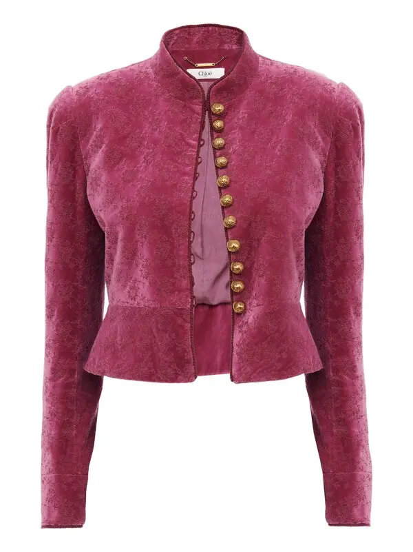 Chloé Cotton Velvet Jacket - Purple