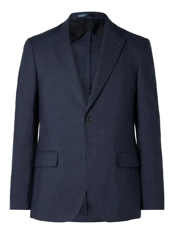 Mr P. Slim-fit Linen Suit Jacket - Blue